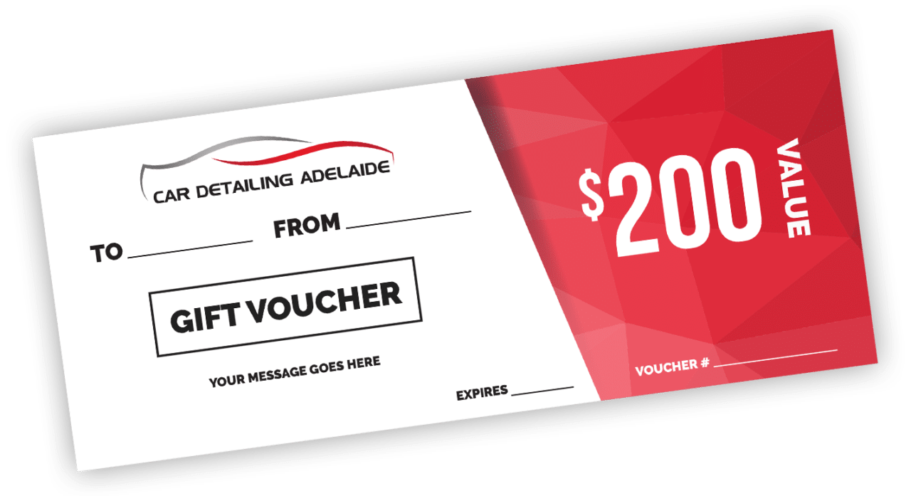 GIFT CARDS - Buy Online - Car Detailing Adelaide